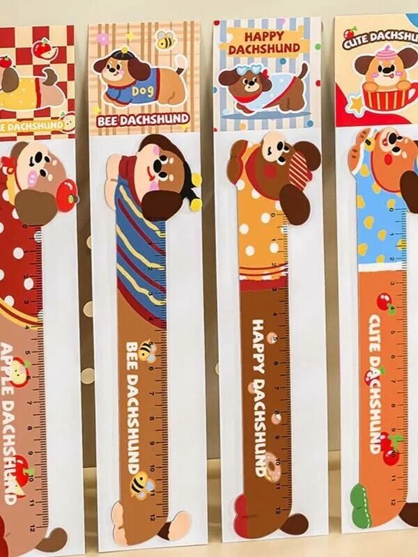 Магнитная линейка 15 см 4 шт.