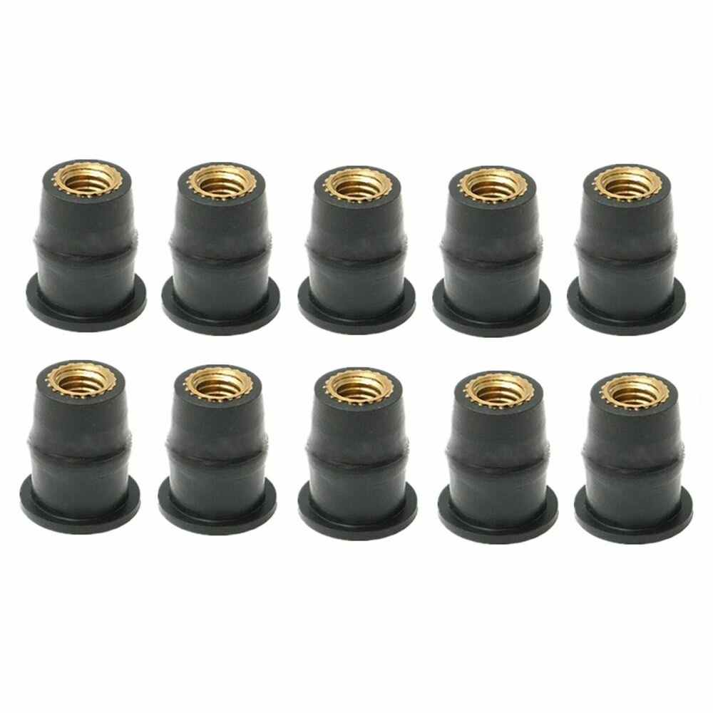 Гайка автомобильная, Гайка крепежная М6 х 1, 10 шт.