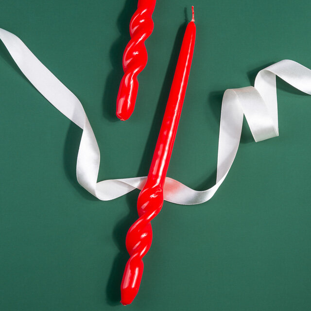 Длинная свеча Флекс 33*3 см красная, Омский Свечной, 7673-свеча