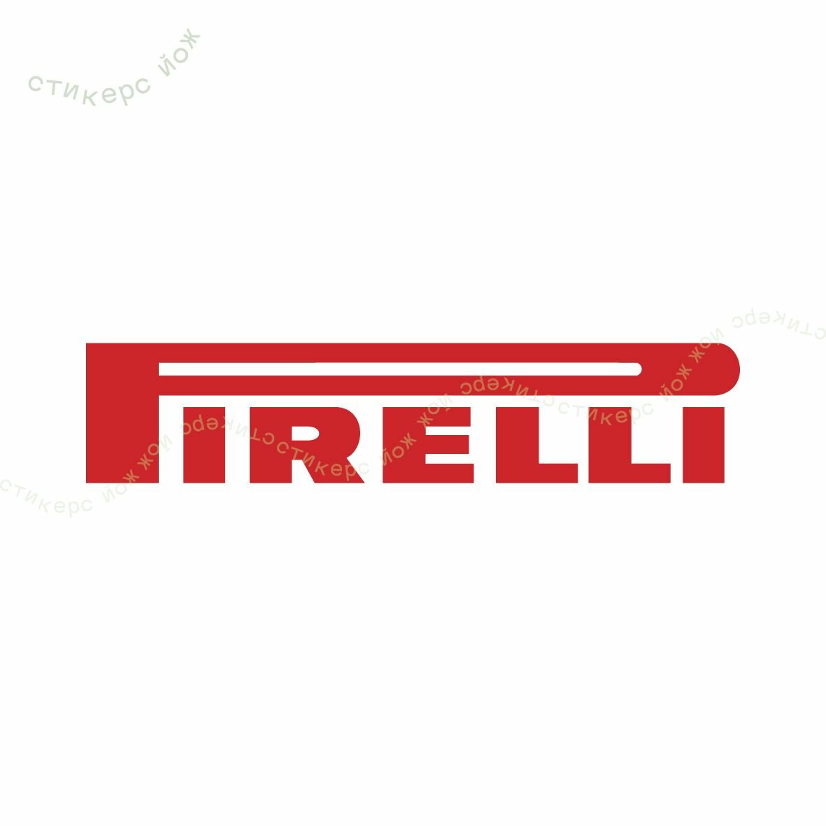 Наклейка "Pirelli / Пирелли" красная 22х5 см