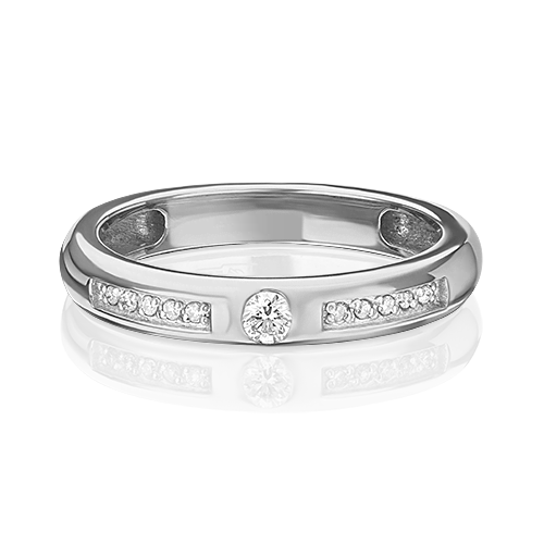 Кольцо, белое золото, 585 проба, бриллиант