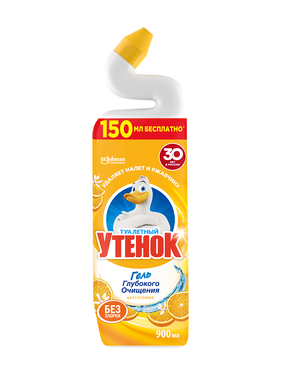 Чистящее средство для уборки туалета туалетный утенок Цитрусовый