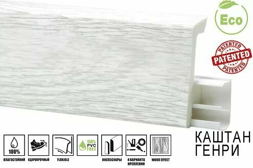 Плинтус напольный WINART PRO Quadro 80 Х 2000 ММ