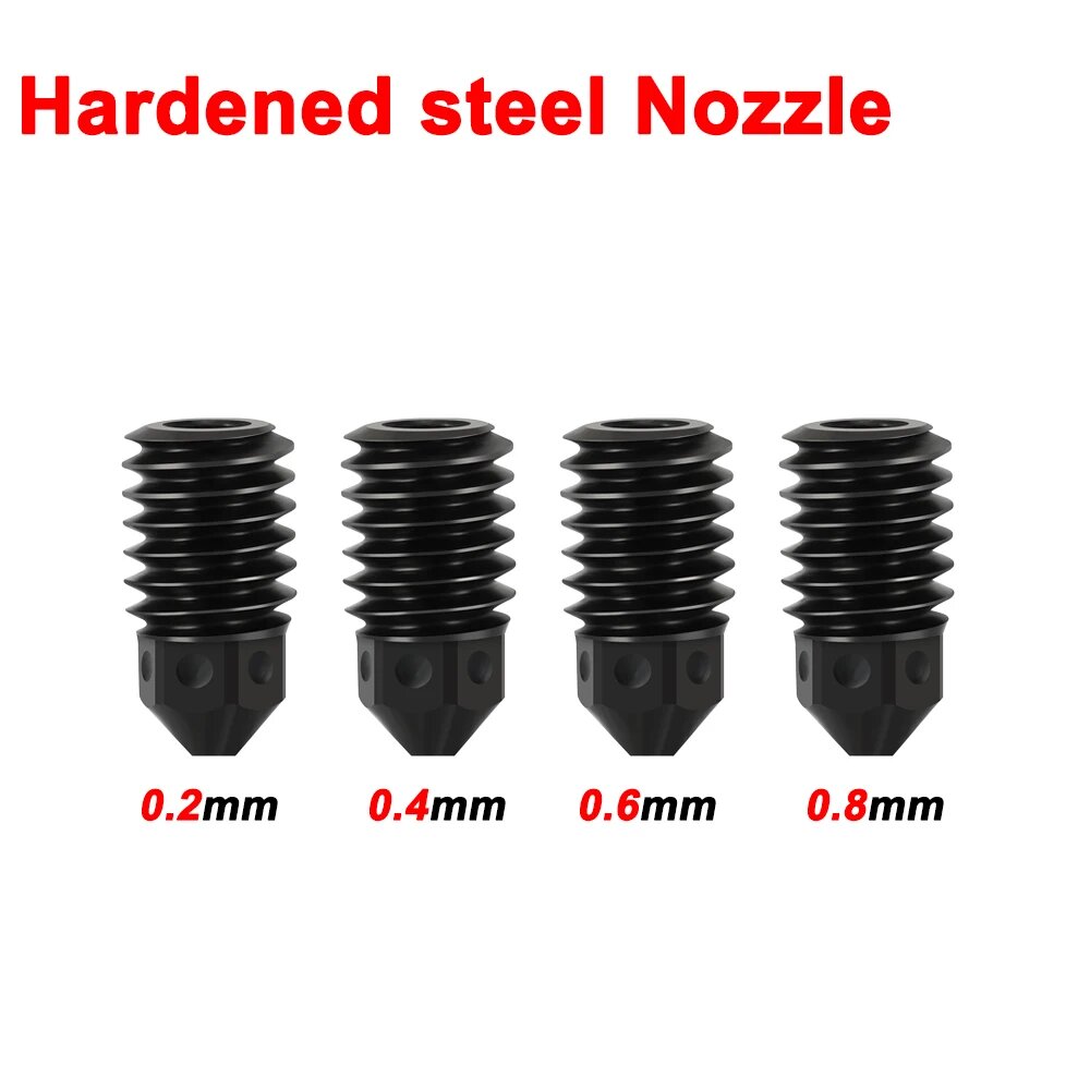 Для Bambu Lab P2S обновленное сопло Hotend 0,2/0,4/0,6/0,8 мм из закаленной стали, сменная печатающая головка для 3D-принтера Bambulab P2S