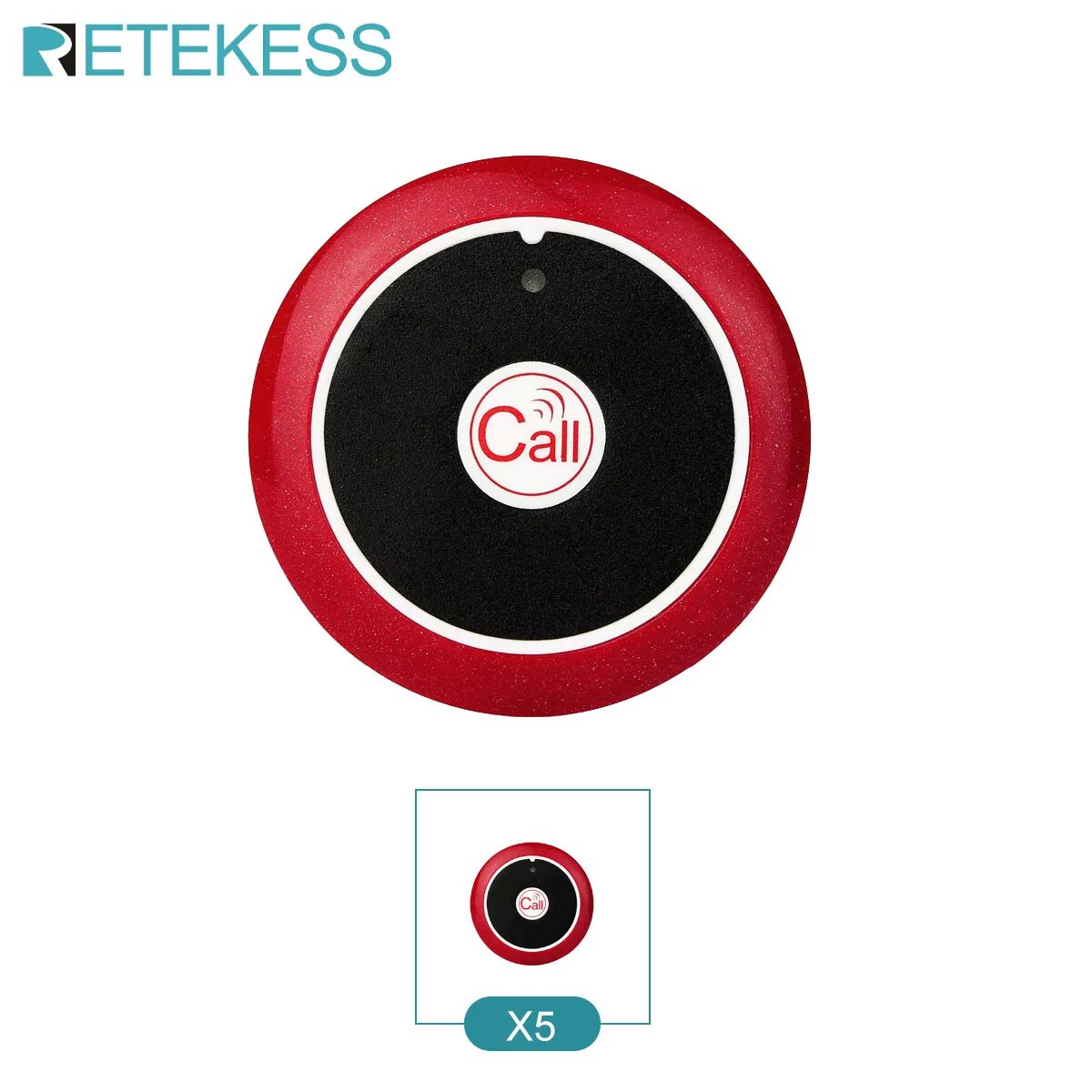 Retekess T117 Передатчик вызова официанта, 5 шт, One Key