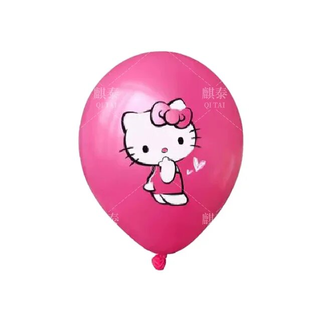 Набор воздушных шаров Hello Kitty для вечеринки, милый мультяшный персонаж, украшение для детского дня рождения, набор латексных шаров в стиле каваи, подарок для детей.