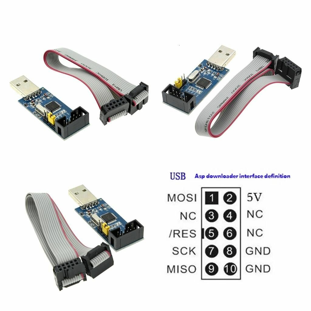 AVR USB ISP программатор для микроконтроллеров, 1 упаковка — фото 1