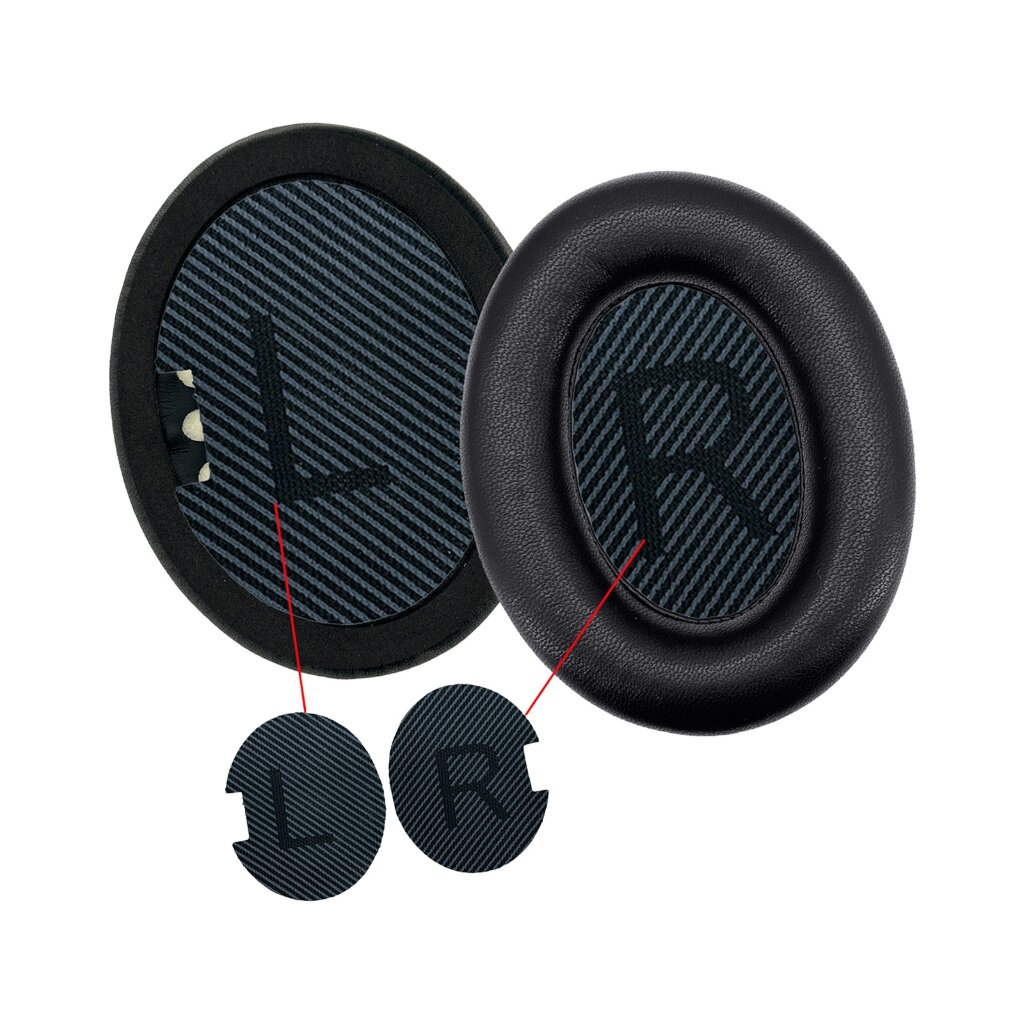 Чехол для наушников BOSE QC25 QC2 QC15 из полиэстеровой овчины-Черный