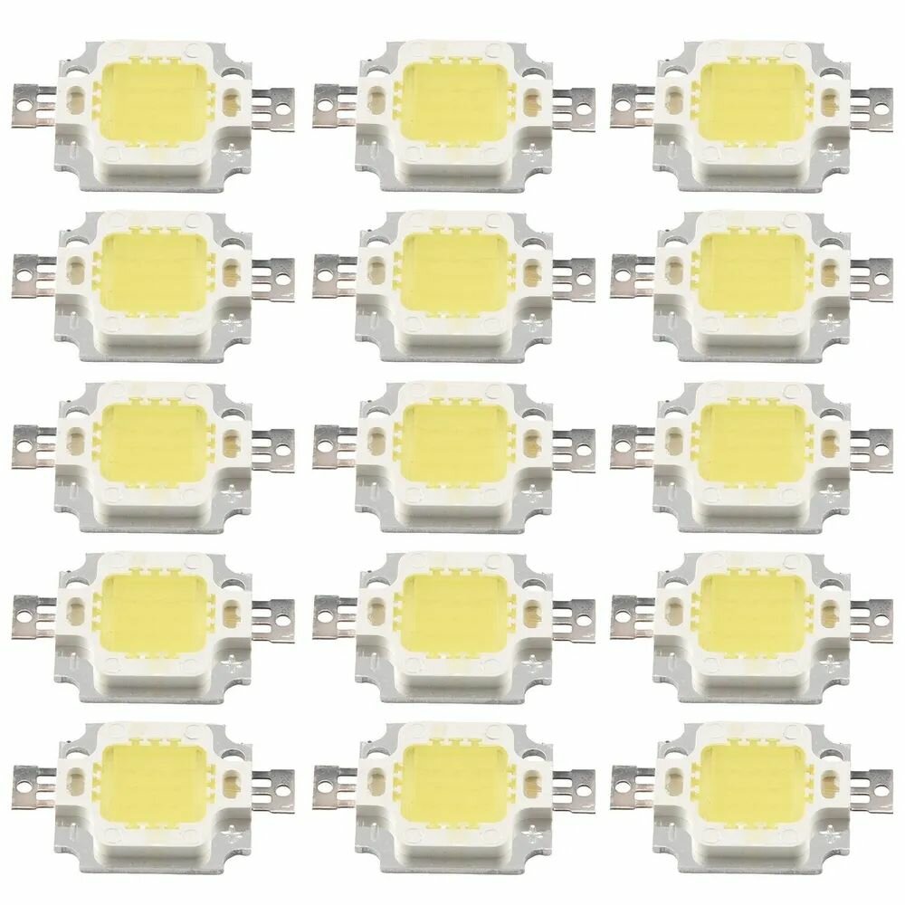 20 шт 10 Вт светодиод чистый белый высокой мощности 1100LM светодиодная лампа SMD чип лампочка DC 9-12 В