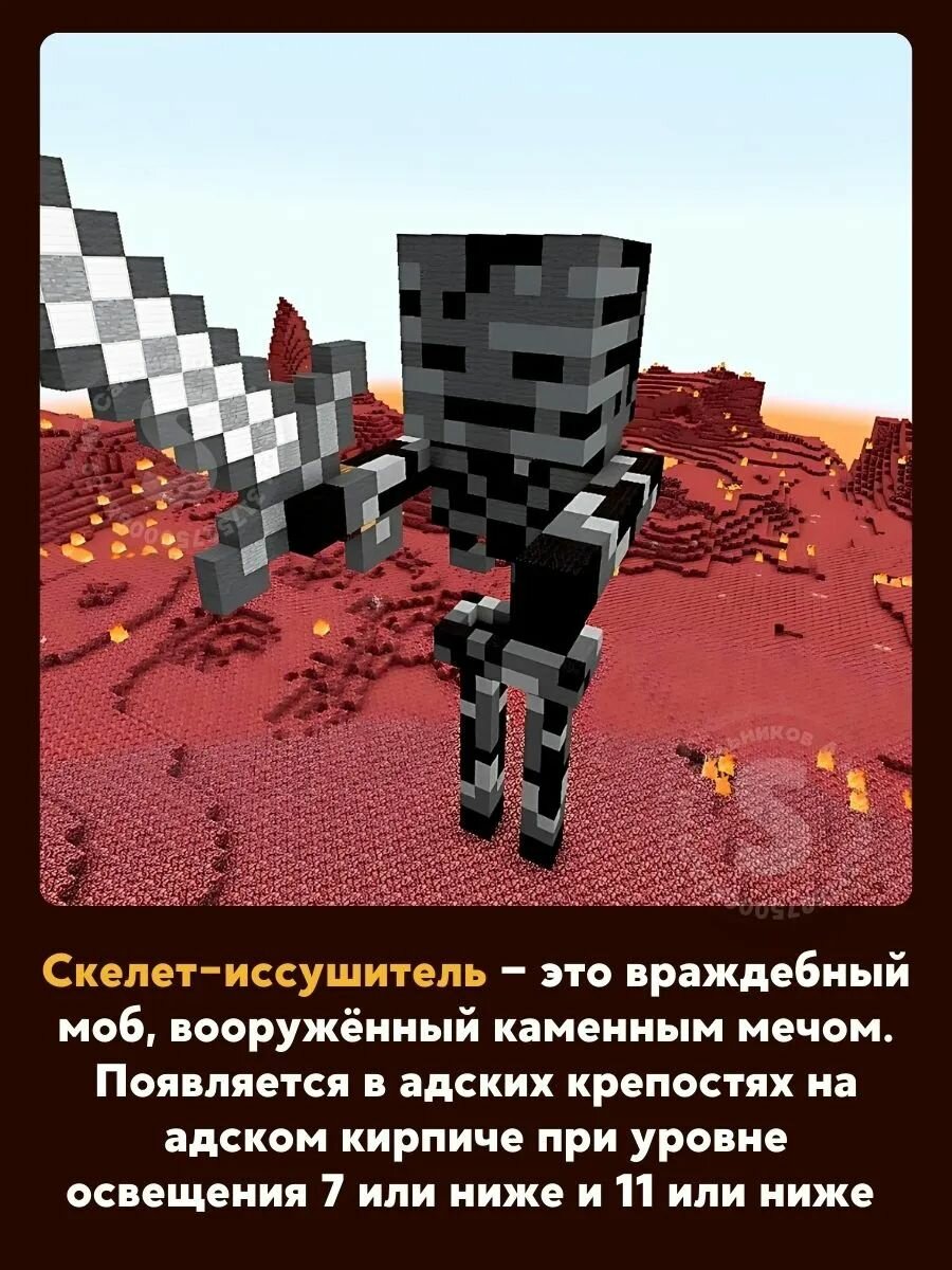 Фигурка Minecraft. Визер скелет(5CM) — фото 1