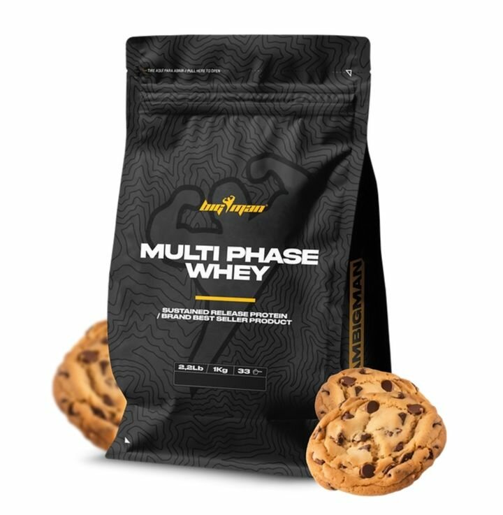 Протеин BigMan Nutrition Multi Phase Whey 1 кг Печенье
