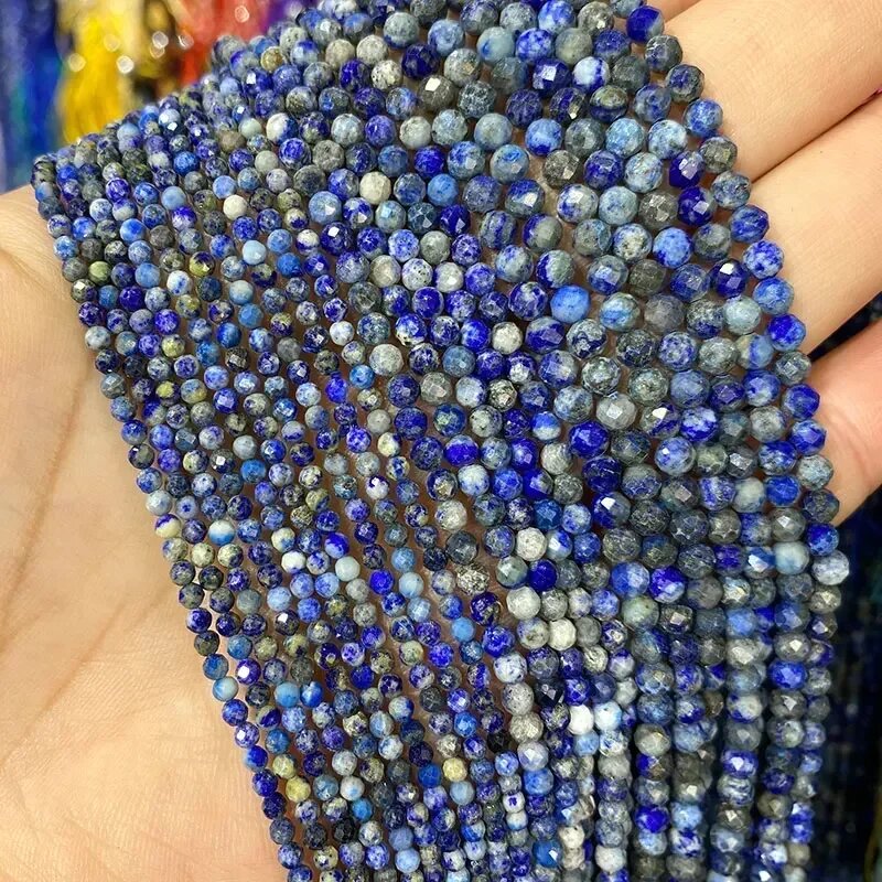 Бусины из лазурита 4 мм, 93 шт. (Lapis (A))