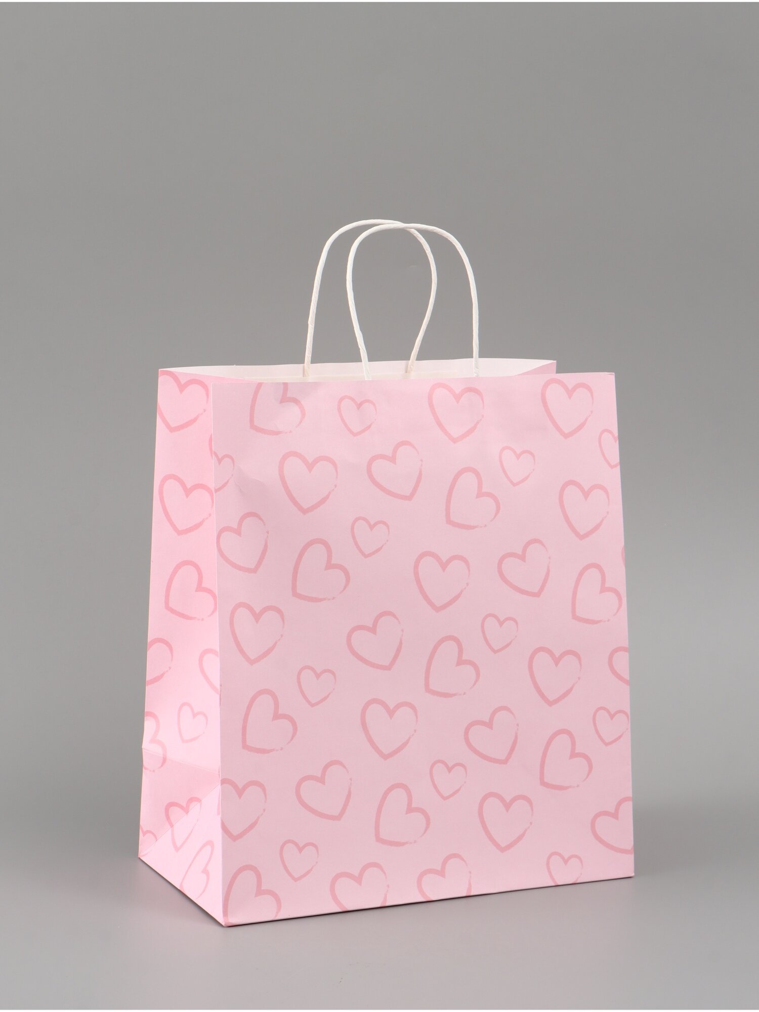 Пакет подарочный Дарите счастье "Сердца", бумага, 28x32x15 см