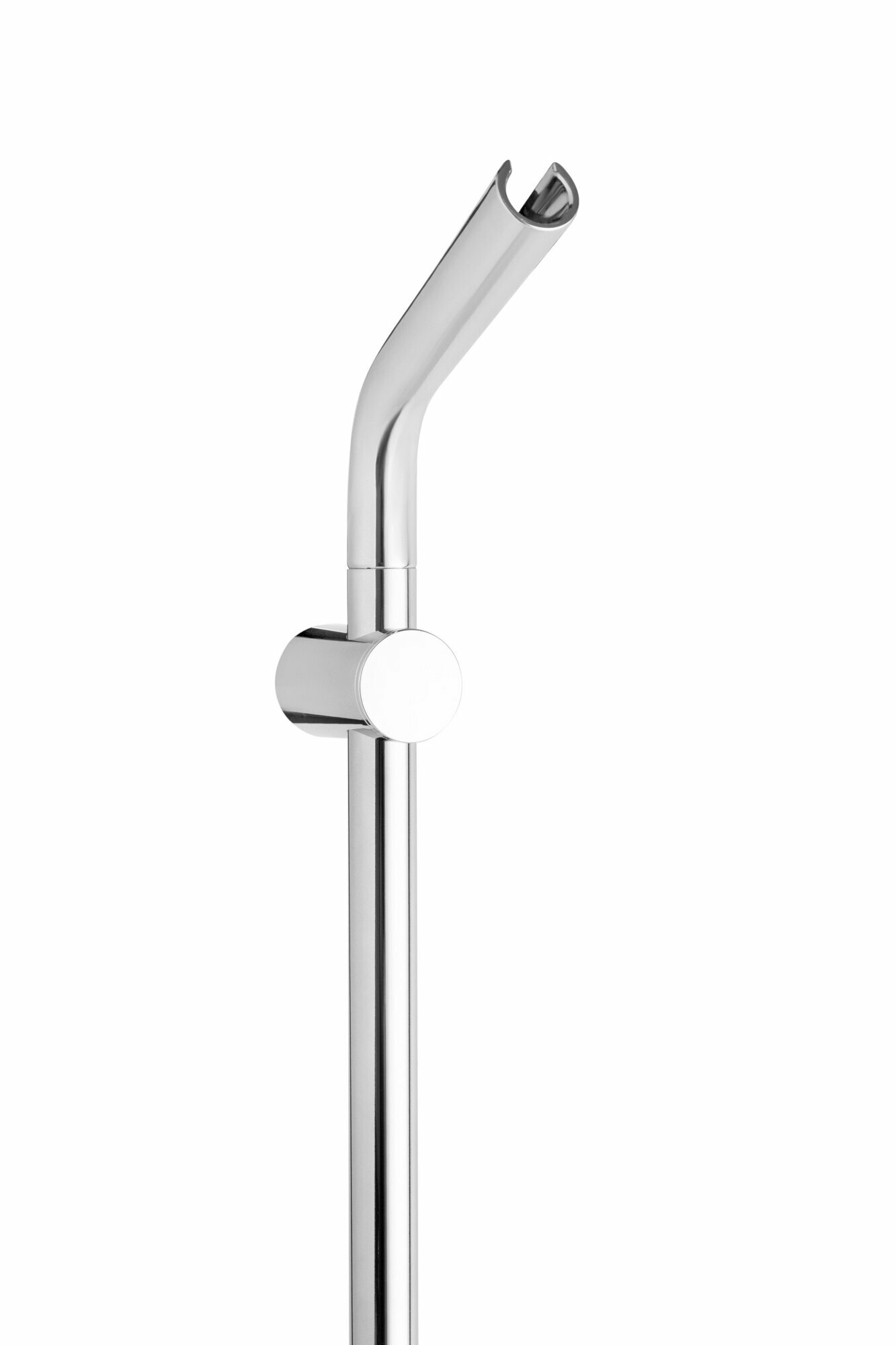 Душевая стойка, нержавеющая сталь, хромированная, с кронштейнами, монтаж вертикальный, 60 см