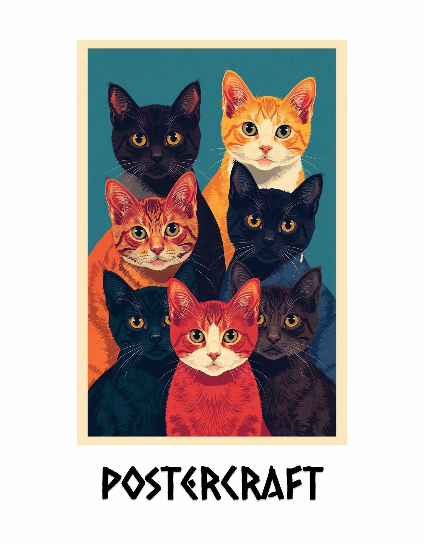 Постер "Котики", 29.7х42см, А3, глянцевый