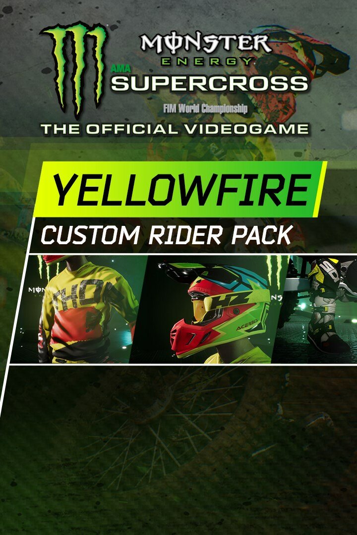Monster Energy Supercross - Yellowfire Custom Rider Pack — ключ активации Xbox / Microsoft Store · Xbox One, Xbox Series X|S · цифровой ключ · любой регион