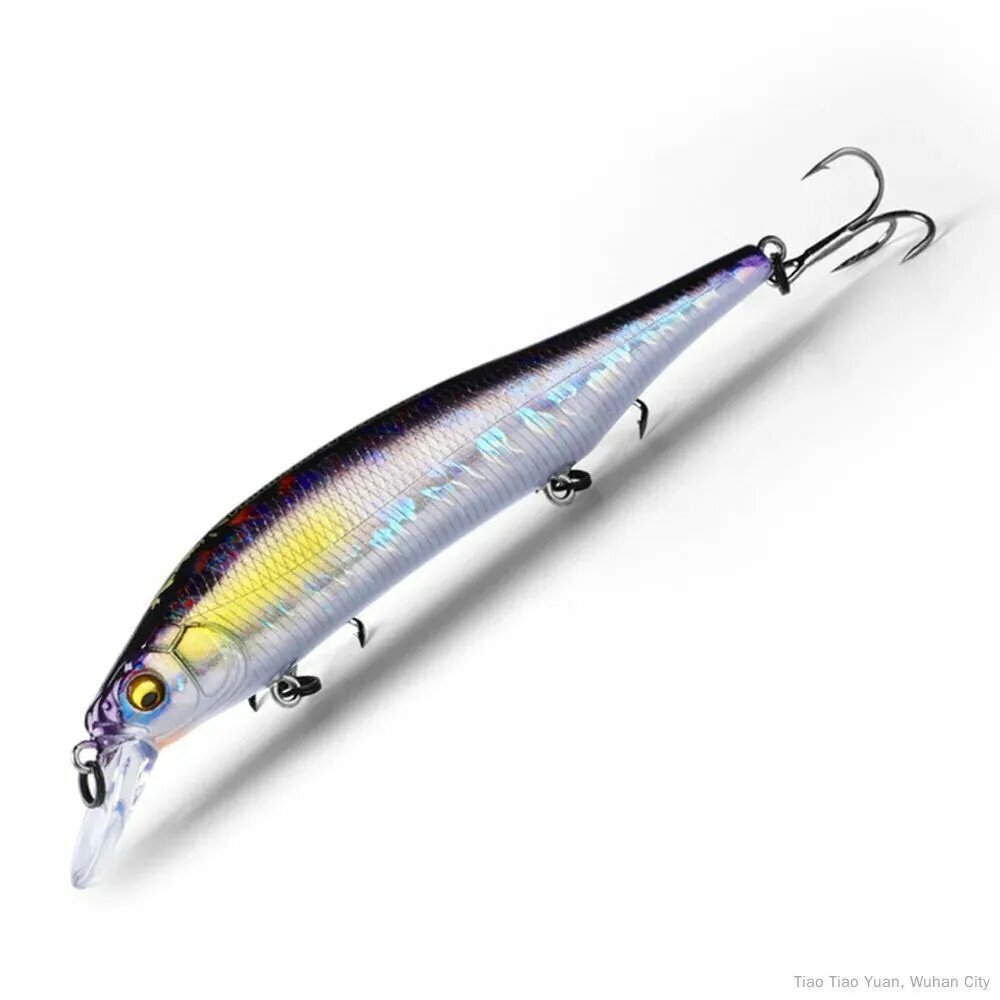 Воблер BEARKING ITO-SHINER 115 SP с шумовым эффектом с шариковой системой балансировки, суспендер Minnow 11,5 см; 15 г; 0,5- 1,2 м