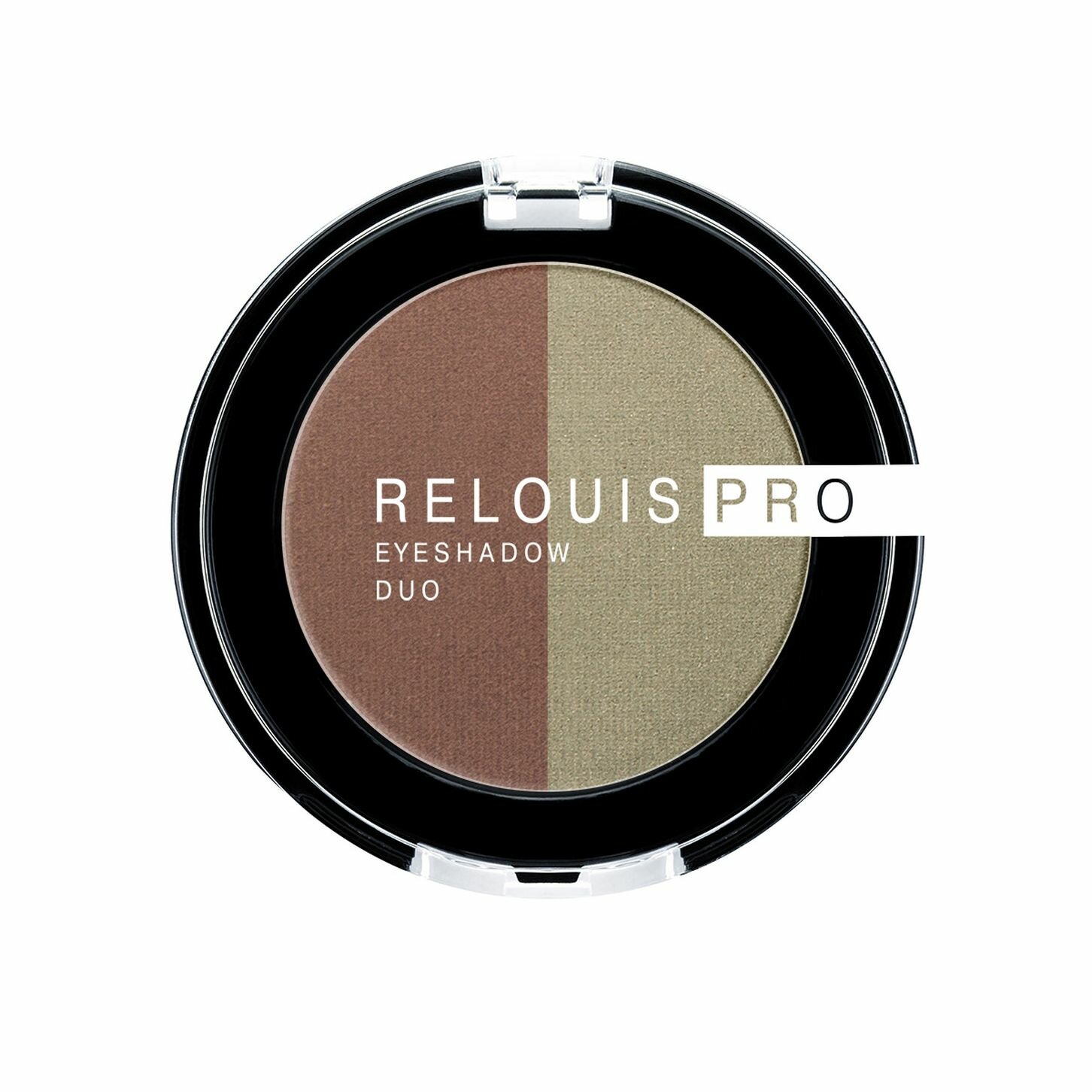 Relouis Тени для век Eyeshadow Duo Pro, Тон 110 Cinnamon + 35 Green Tea