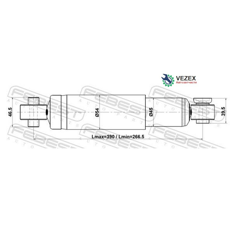 FEBEST 12110024R амортизатор задний газовый!\ Hyundai Elantra 11>