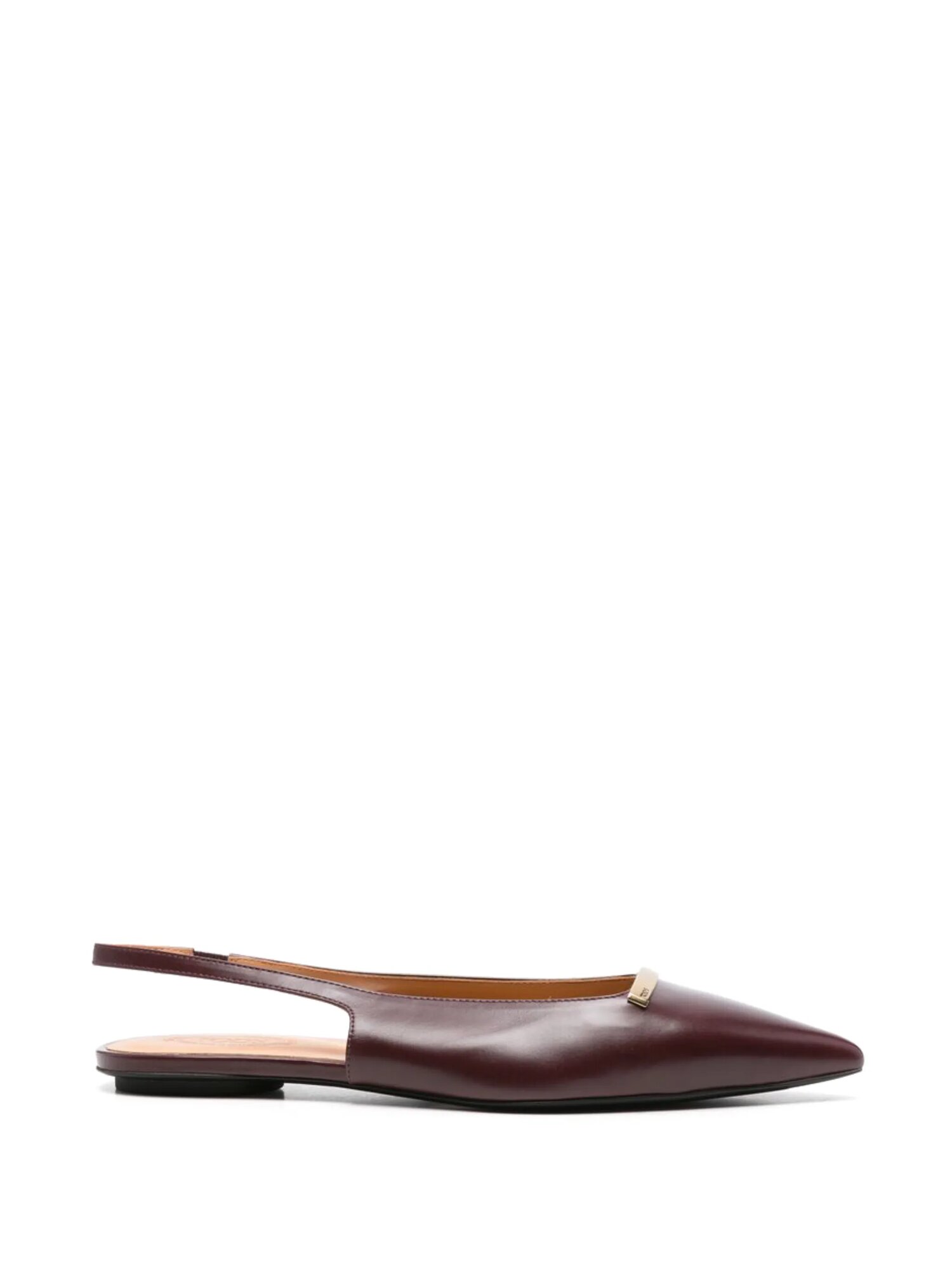 Туфли Tod's Leopard-print slingback flat pumps