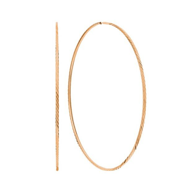 Серьги конго, красное золото, 585 проба