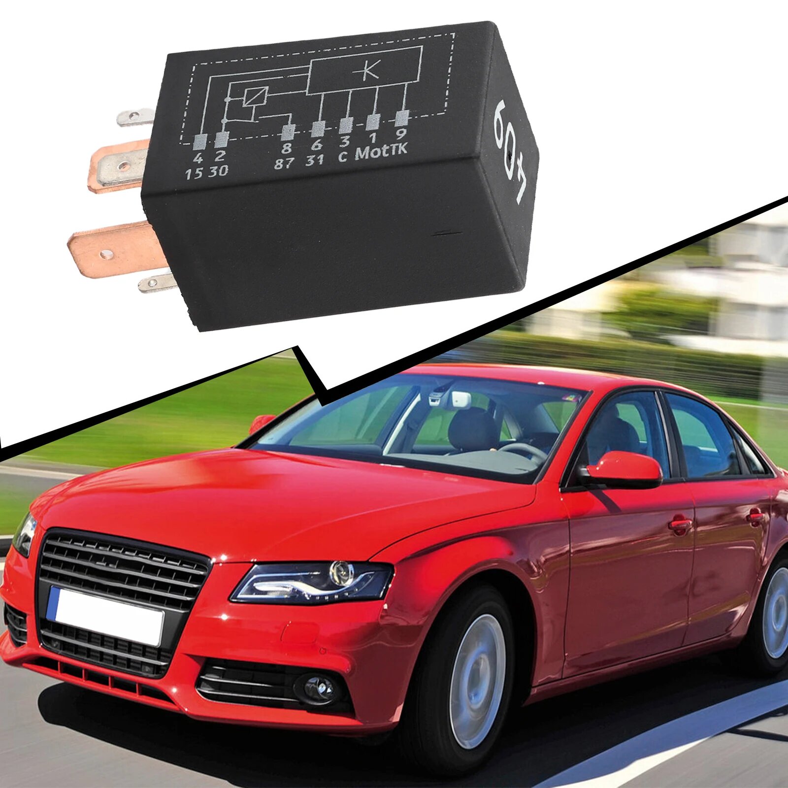 Реле для модернизации, OEM номер 1J0906383, пластиковый корпус, состояние, размеры как на фото, для Passat