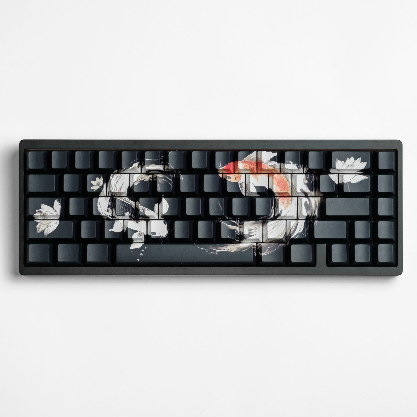 Кейкапы для механической клавиатуры Lucky Koi: 130 клавиш, подсветка, PBT, боковая печать, Cherry