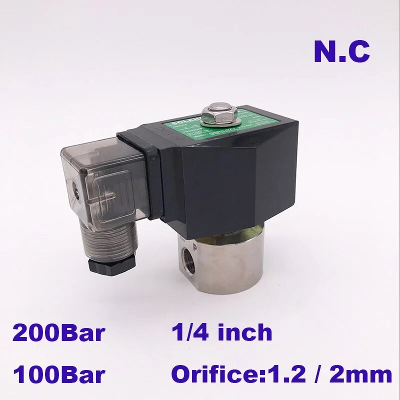Электромагнитный клапан ATC GOGO AUTOMATIC для воды 1/4", 12В, нержавеющая сталь, 1mm 200bar, AC24V