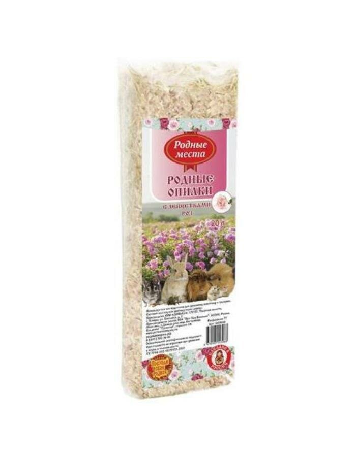 Родные места литров родные опилки с лепестками роз 20л, 6шт