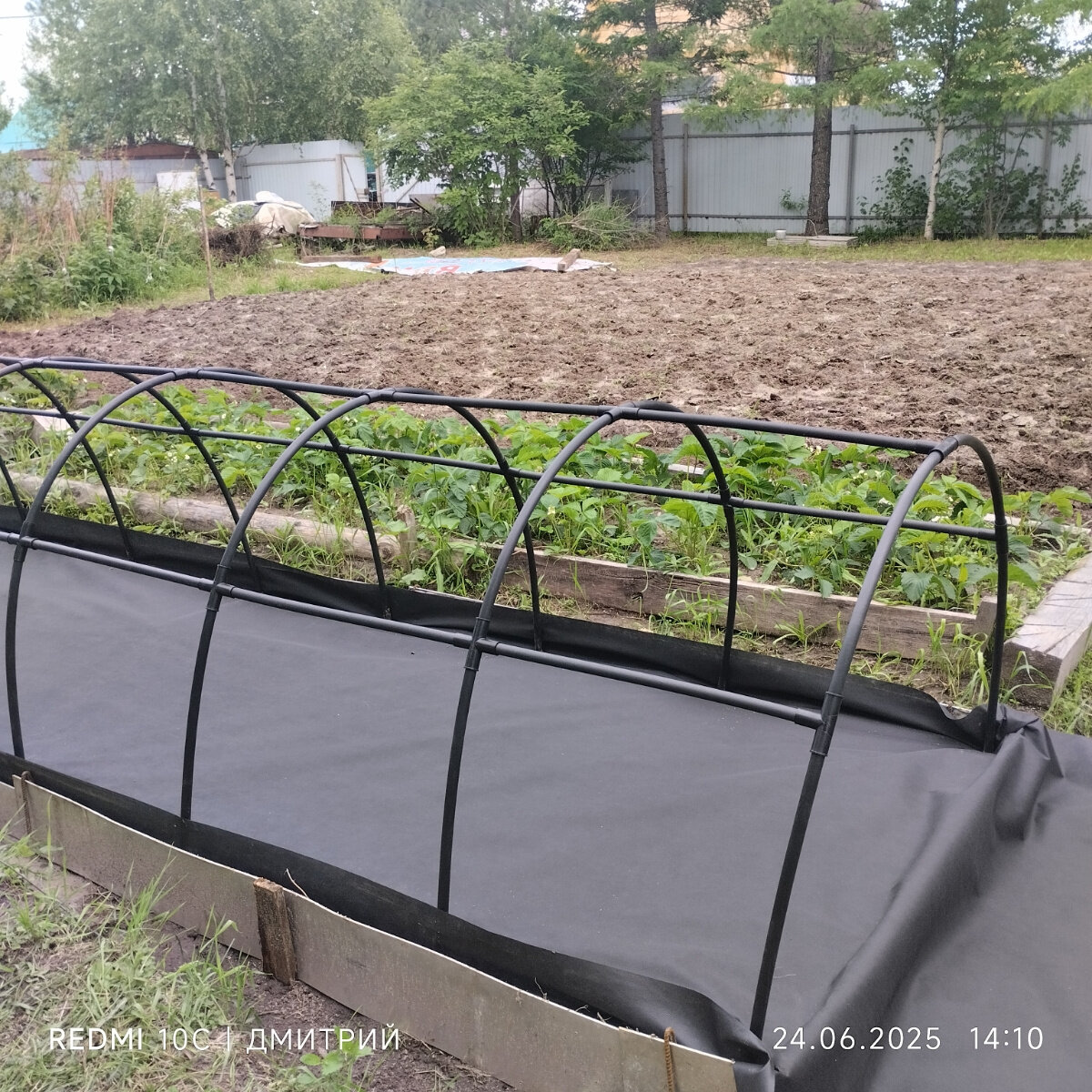 Мини парник 4 секции длн 2,5 м выс 46 см Camapa под рассаду сборный парничок из трубок