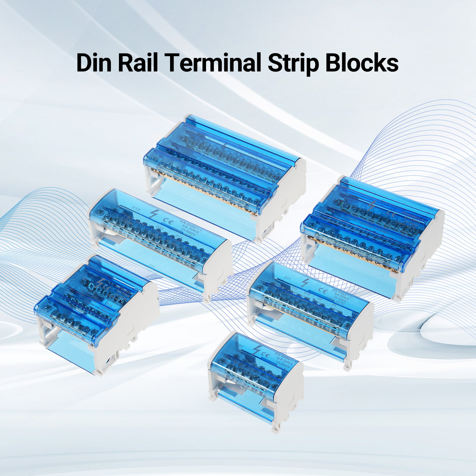 Клеммная коробка, двухуровневая однофазная распределительная коробка, 211 клеммная распределительная коробка, клеммный блок на DIN-рейку с прозрачной крышкой, распределительная защитная коробка