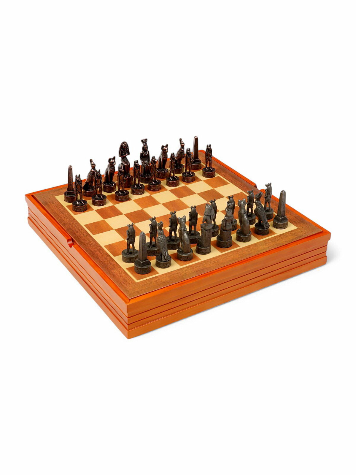 Шахматы "Древний Египет", настольная игра, 36x36 см, король h=8 см, пешка h=6 см