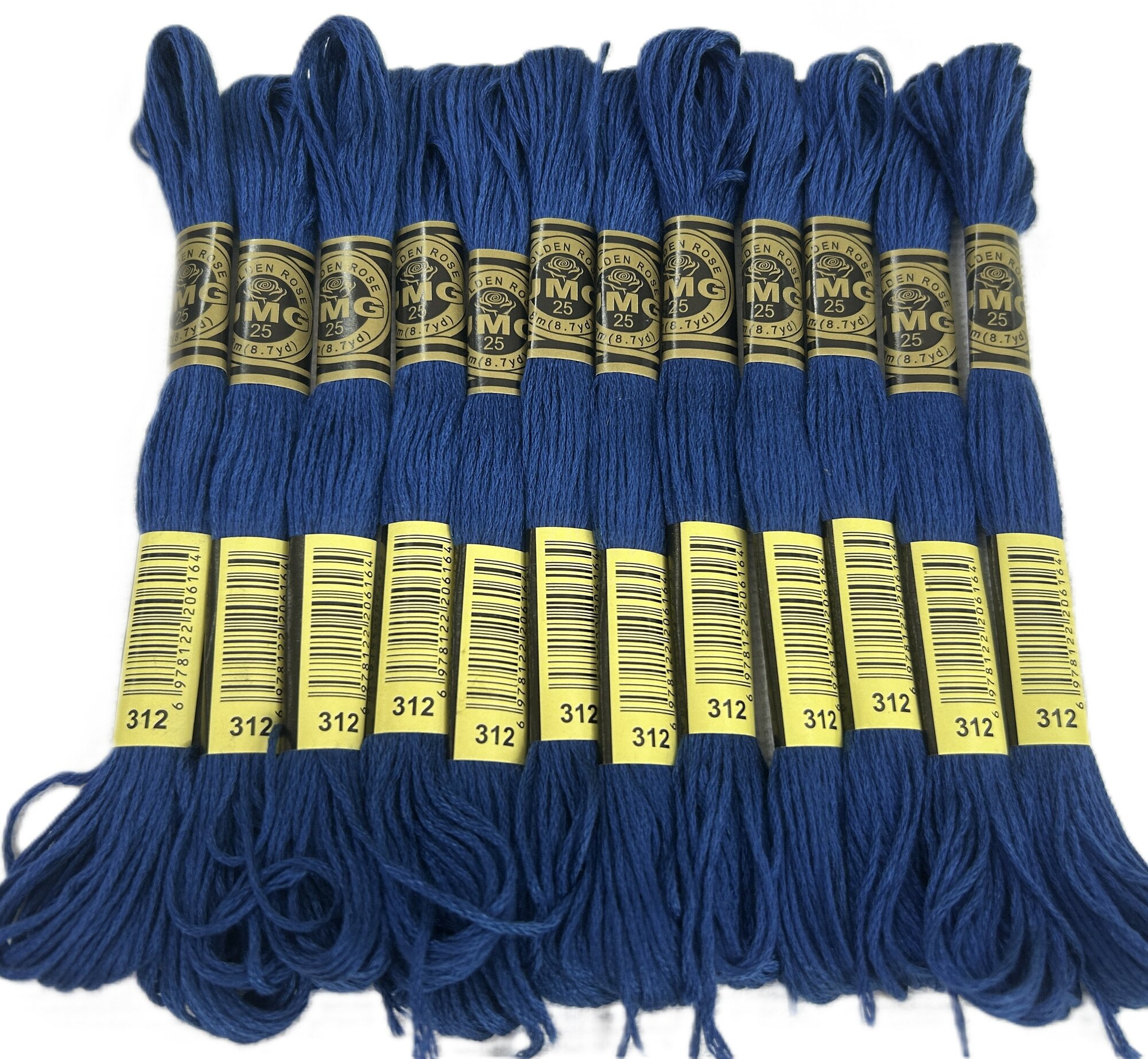 Нитки для вышивания JMC мулине (150-3866) 100% полиэфир 12 штук x 8 м