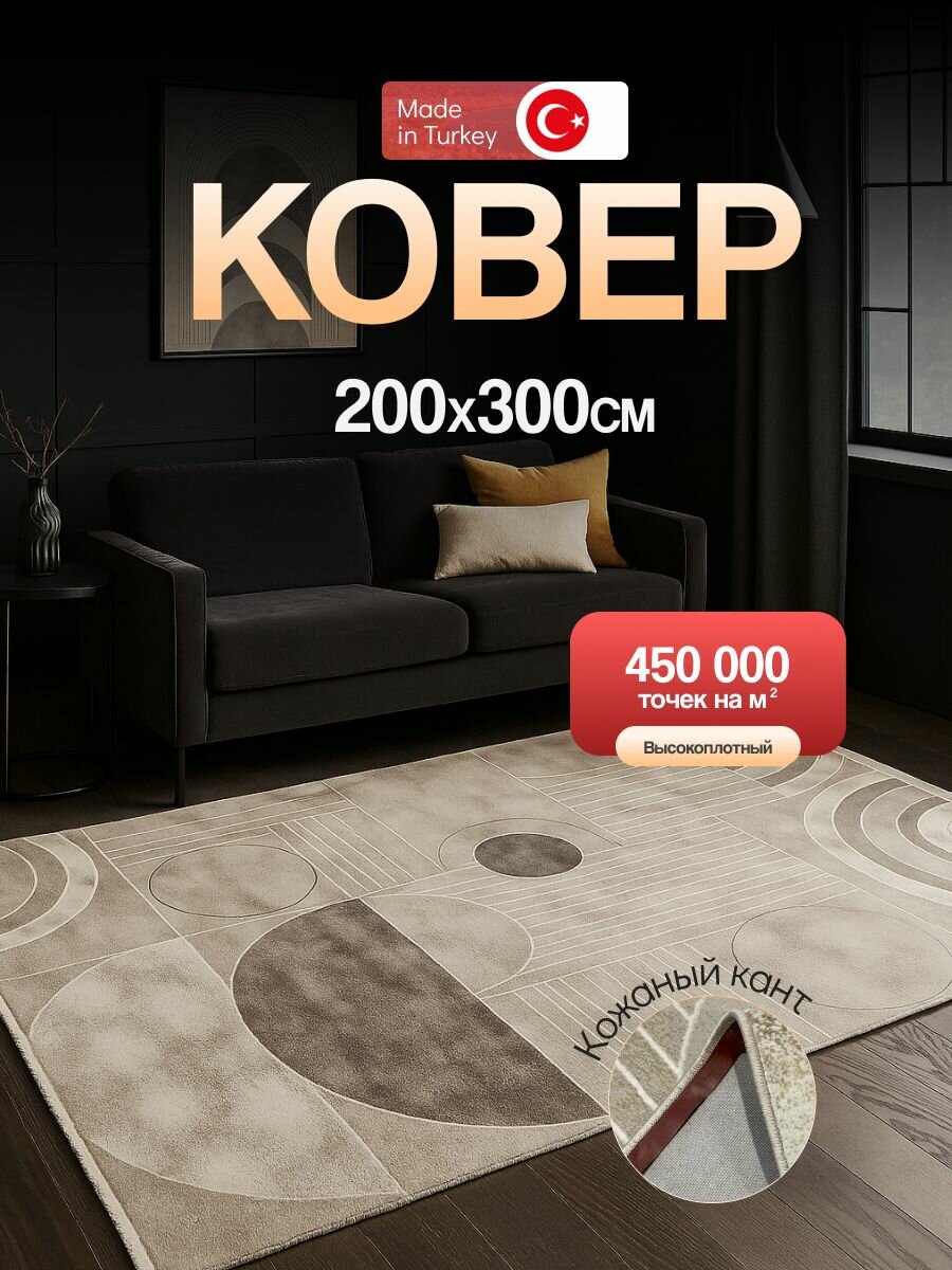 Ковер для комнаты на пол 200х300 см BARKS