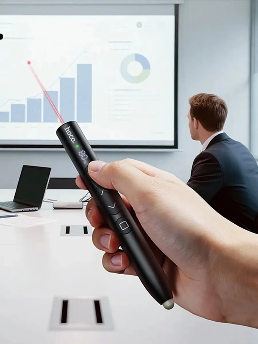 Электронная лазерная указка с стилусом для презентаций