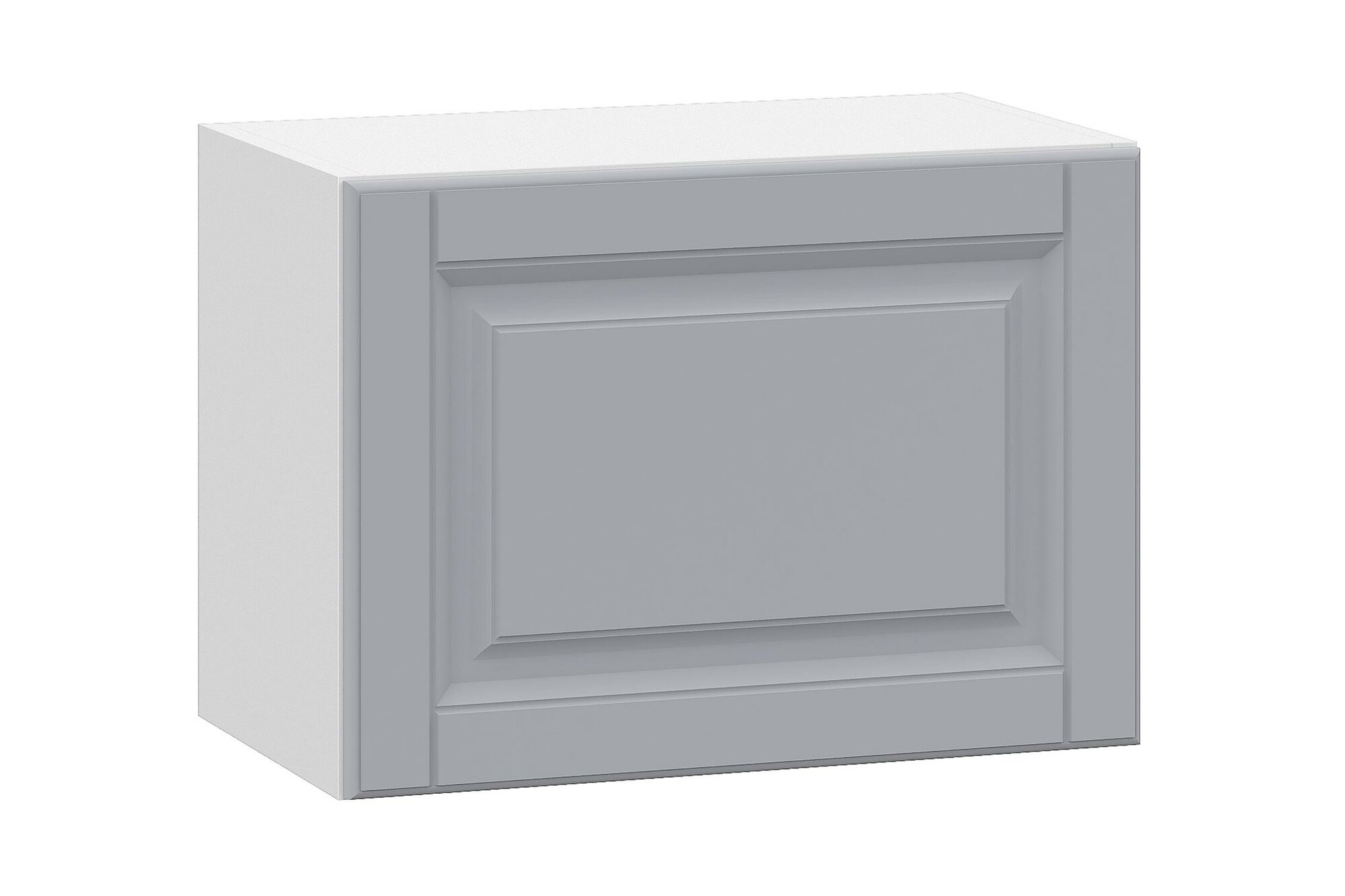 Шкаф верхний горизонтальный Нонтон Калеста, 50х29х36 см, белый / серебряный песок