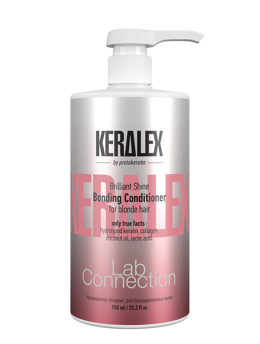 Кондиционер-бондинг KERALEX для блондированных волос с кератином, 750 мл