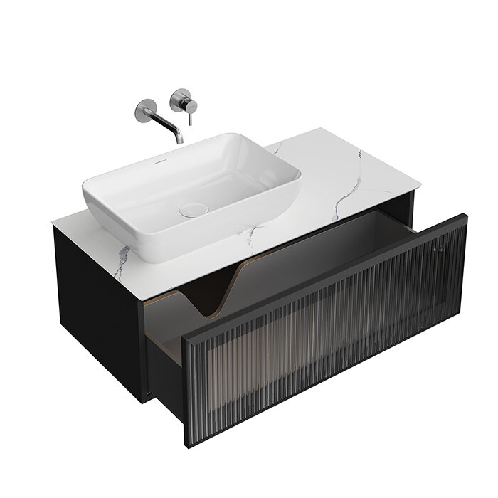 Kerama Marazzi ICONICO Столешница из керамогранита Монте Тиберио 100 см, белый натуральный (без отв.