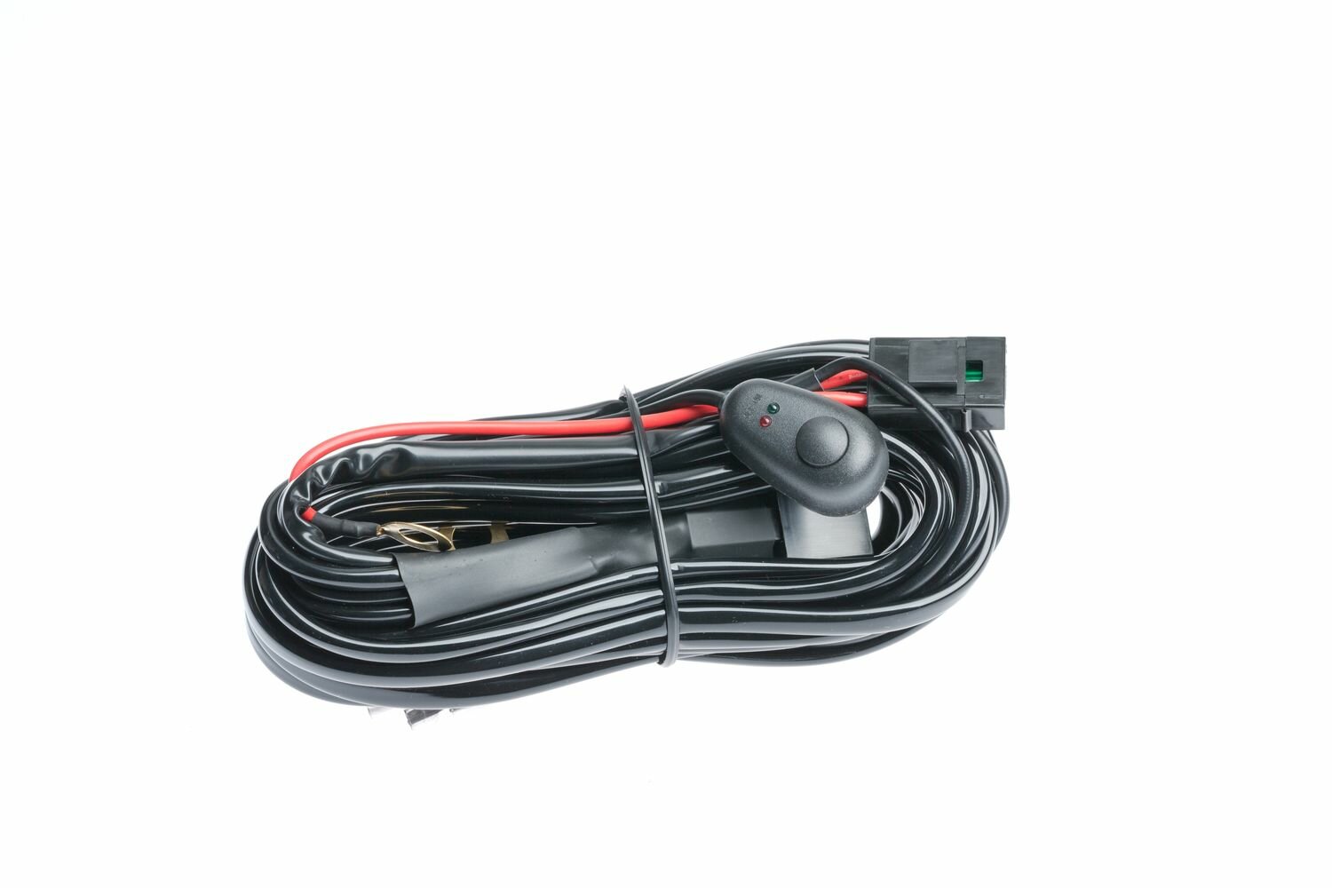 Проводка для Двух фар мощностью до 120W, 12V, Накладной выключатель, с реле и предохранителем, без разъемов