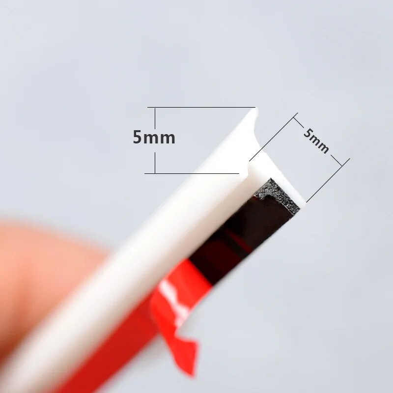 Резиновое уплотнение для переднего бампера автомобиля, Т-образное White 2 Meter(5mm)