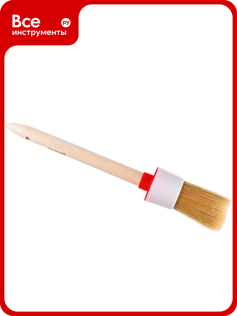 Круглая кисть в пластмассовой оправке Политех №10 40мм 1511040