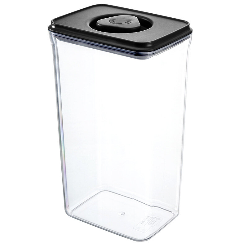 Банки для хранения Good full house, влагостойкие, прозрачные, квадратные, черные, 6шт