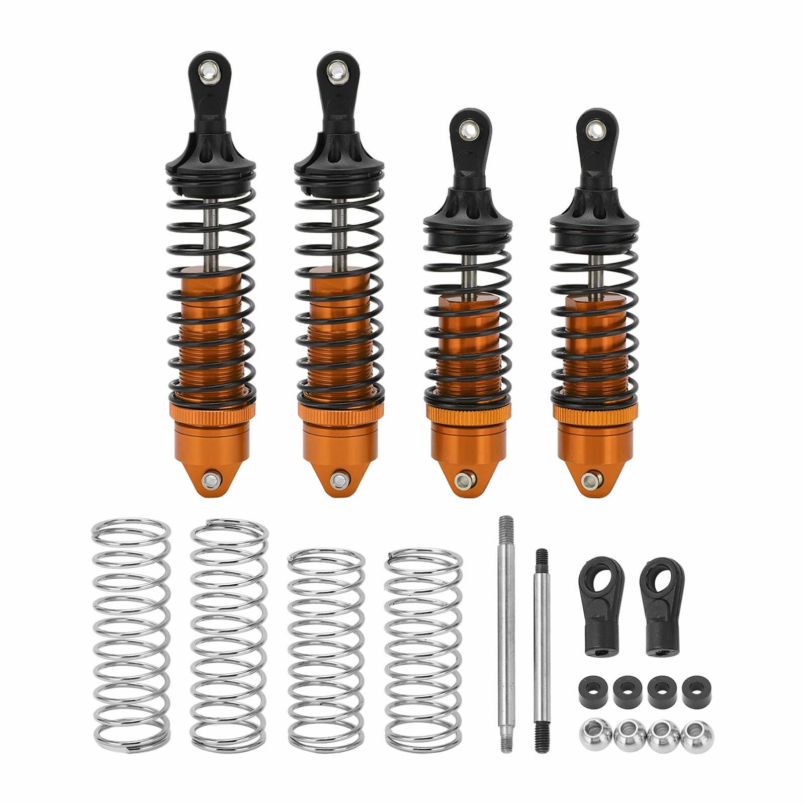 4 шт. RC амортизаторы, модель демпфера, амортизатор для LOSi Lasernut U4 Tenacity 1/10, внедорожный автомобиль, оранжевый