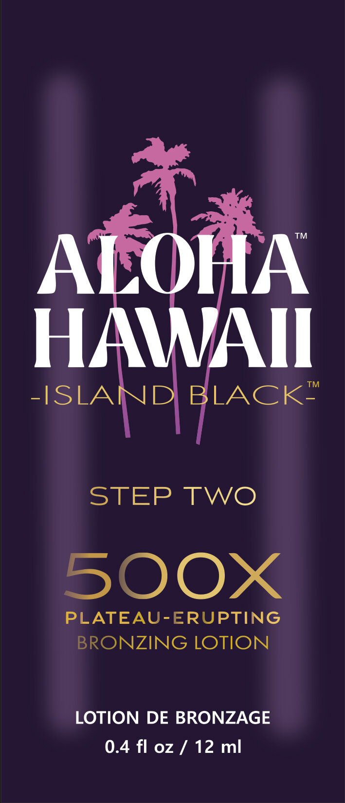Brown Sugar, 500Х Бронзирующий лосьон для загара, пробивающий плато Aloha Hawaii Island Black, 12 мл
