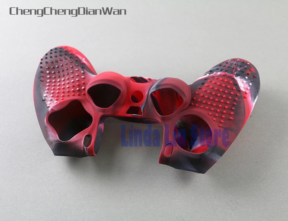 Противоскользящий силиконовый чехол для контроллера Sony Playstation 4 Camouflage red