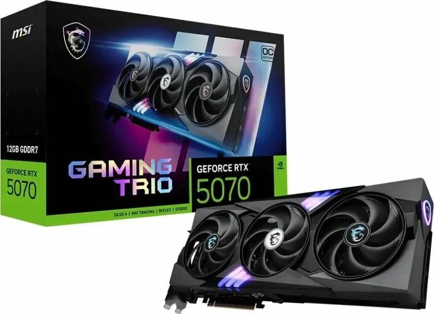 Видеокарта MSI RTX 5070 12G GAMING TRIO OC