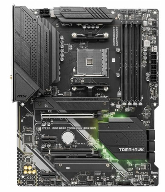 Материнская плата MSI MAG B550 TOMAHAWK MAX WIFI (MAG B550 TOMAHAWK MAX WIFI) - AM4, AMD B550, 4хDDR4-3200 МГц, 2хPCI-Ex16, 2хM.2, Standard-ATX