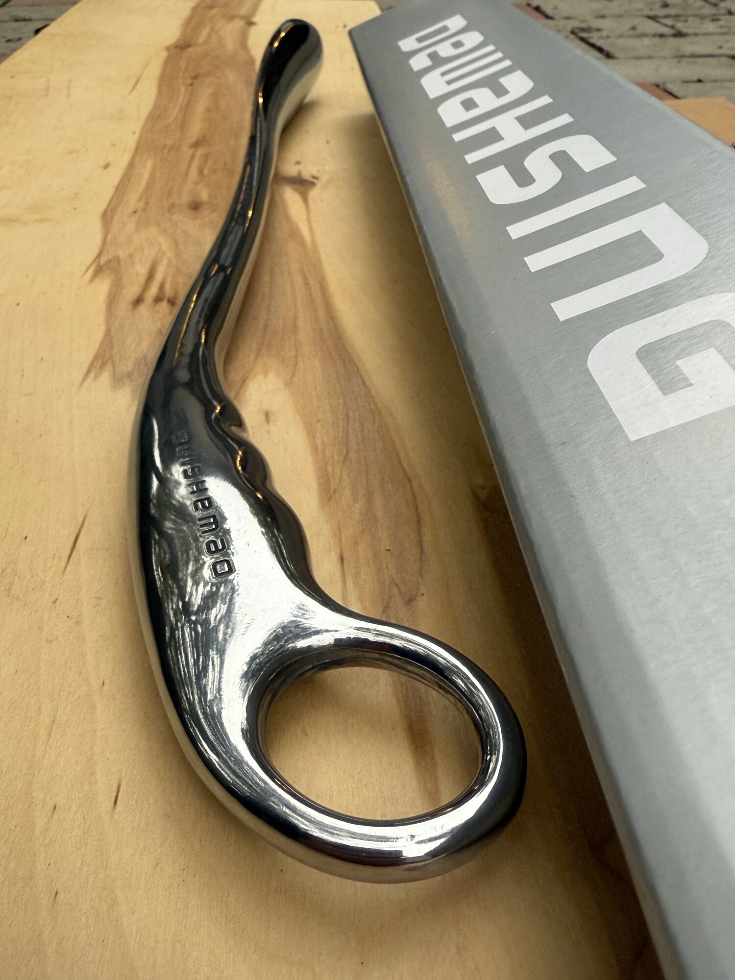 Ложка для обуви Dewahsing 52 см, литой сплав титана и алюминия + Подарок Крючок из стали SUS304