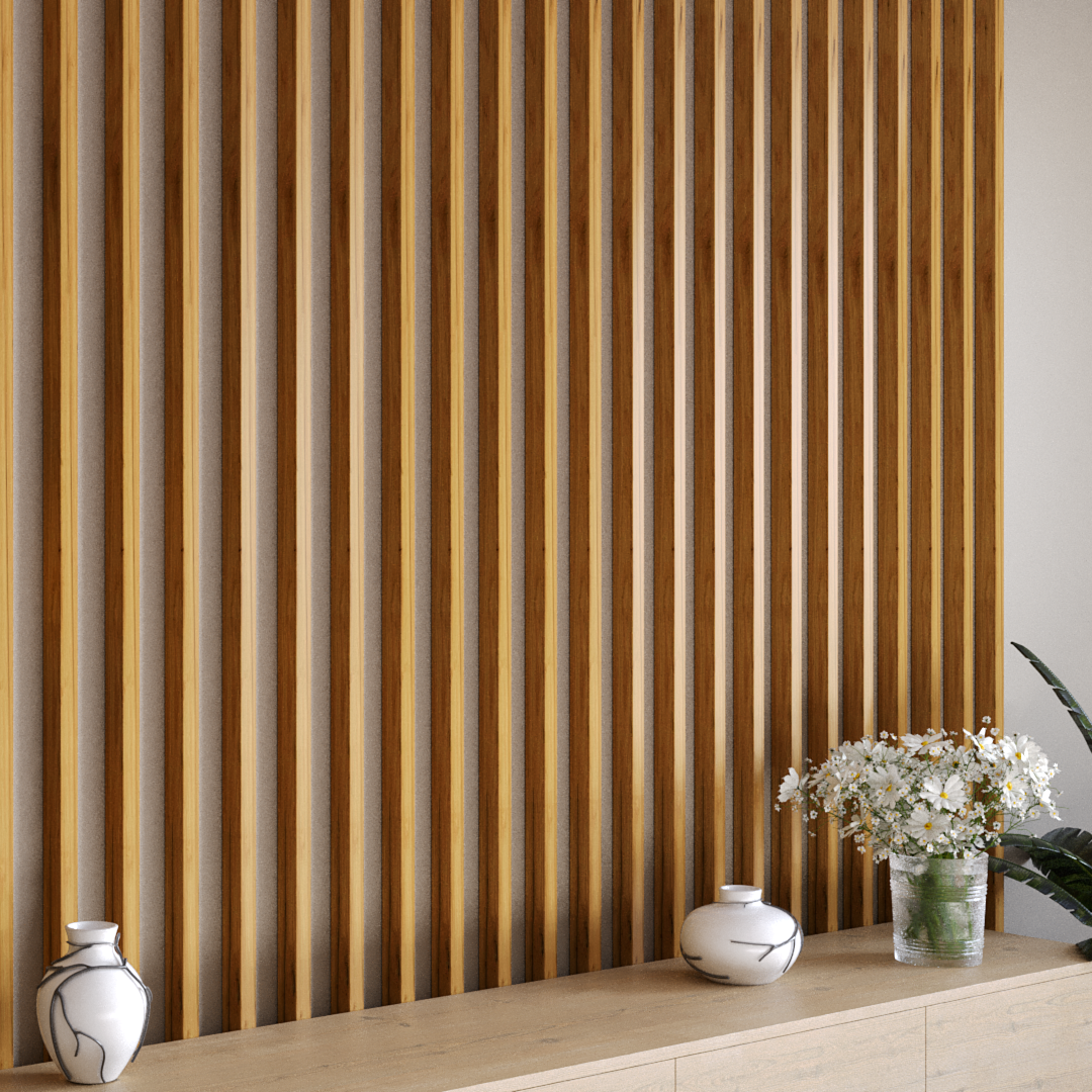 Декоративная рейка саваш МДФ 40*25*2800 мм ДУБ крафт золотой - 15 шт.