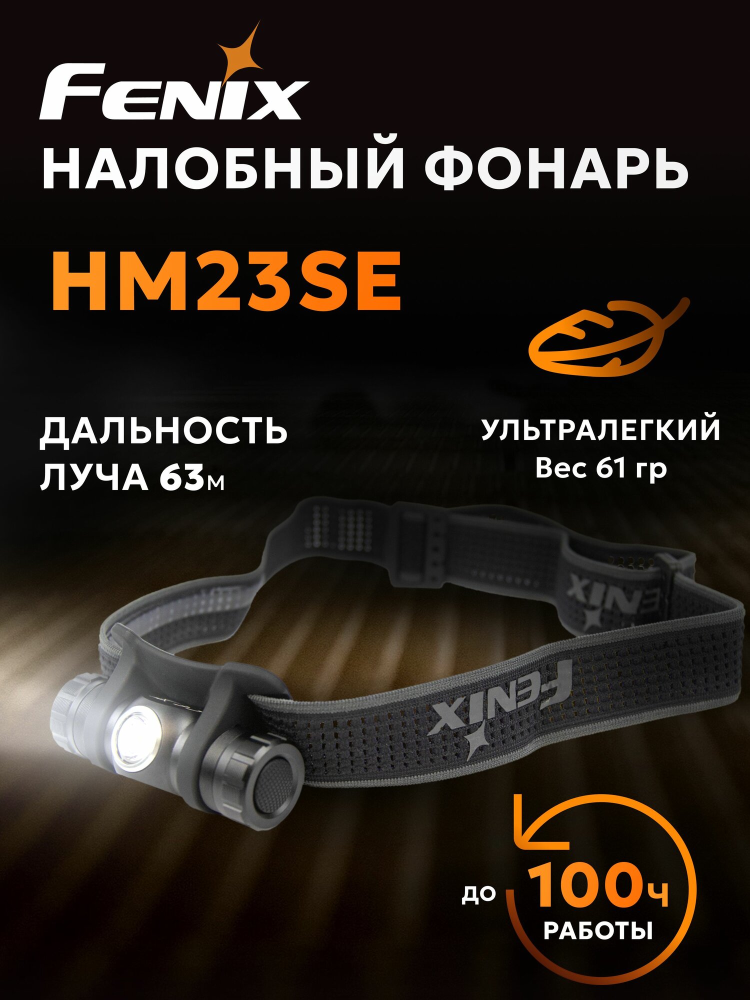 Налобный фонарь Fenix HM23 V2.0 Shade, 300 люмен, надежный EDC фонарик, зарядка через USB-C, водонепроницаемый, подходит для скрытого передвижения